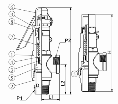 Stainless Steel Easing Gear Pressure Relief Valve
